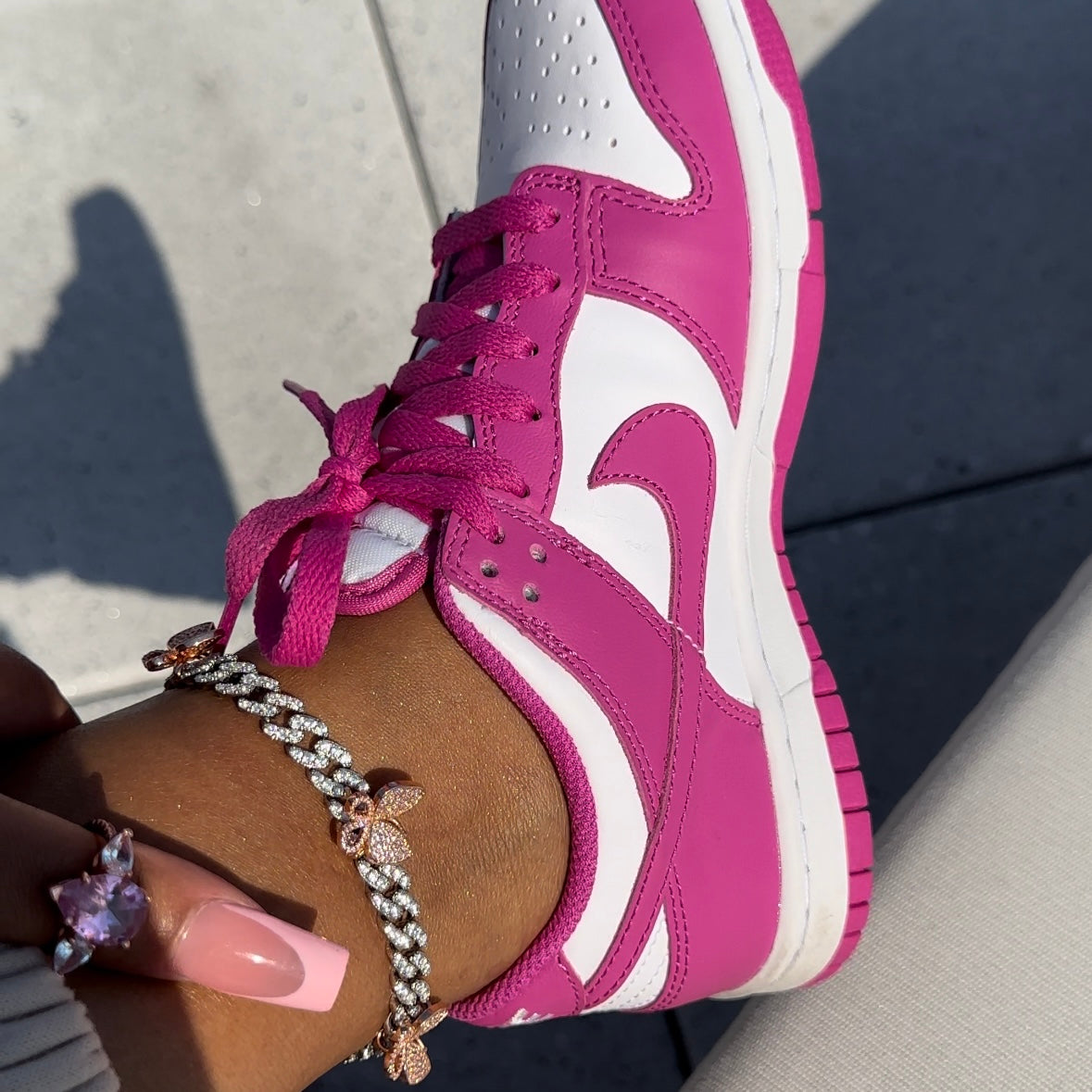 Flutter Cuban Anklet – The Pink Vault