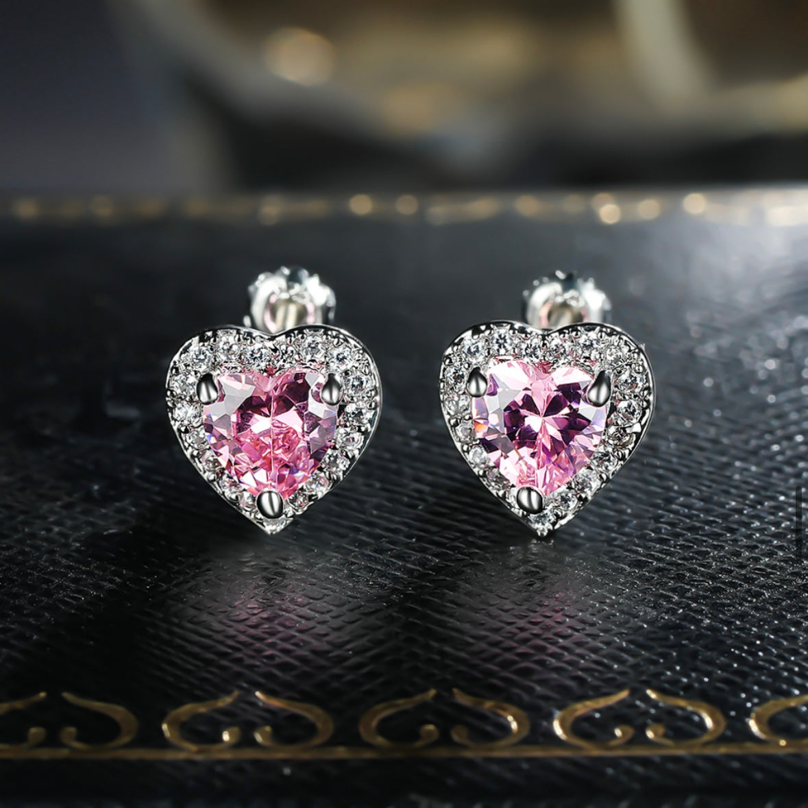 Reign Heart Studs - Pink – The Pink Vault