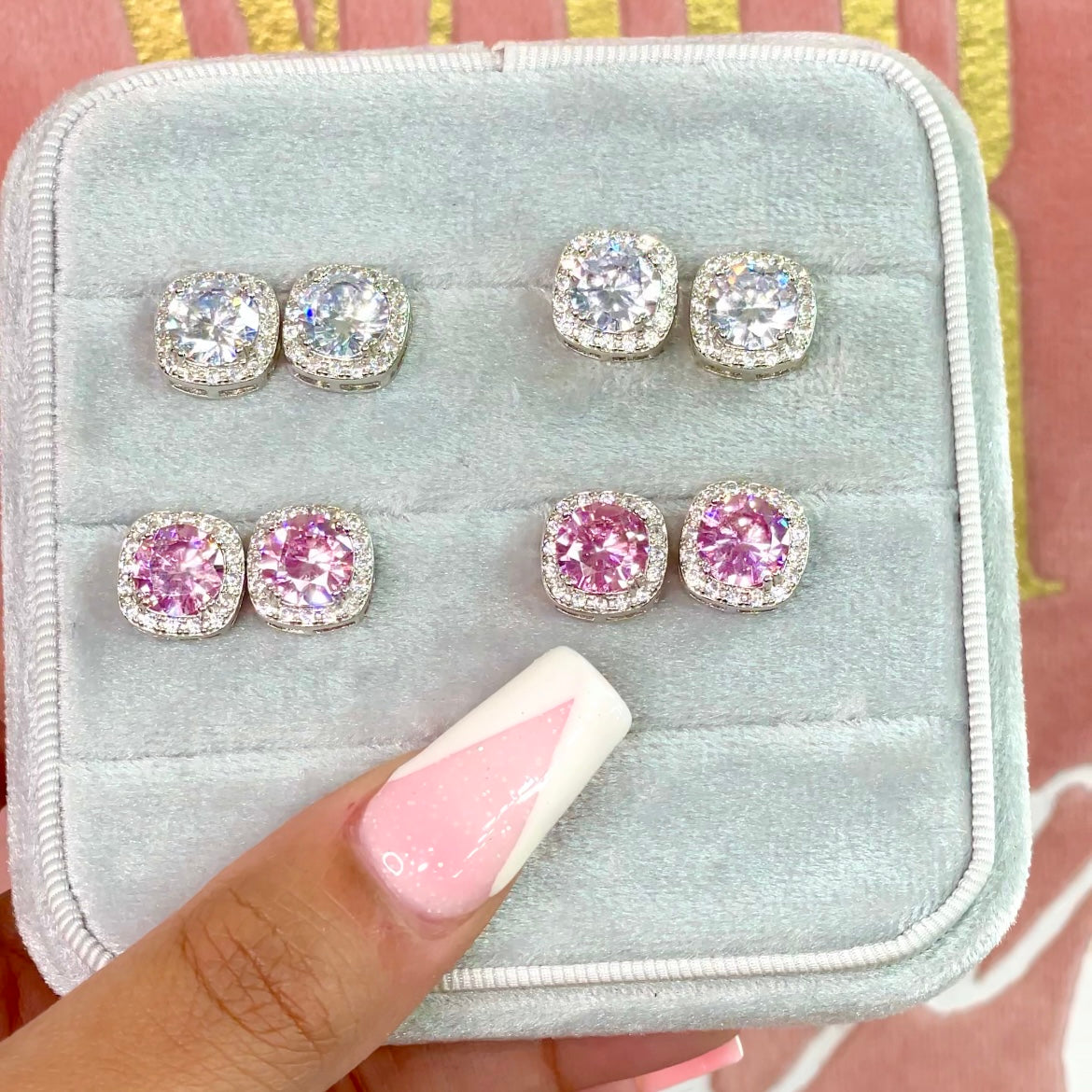 Classic Princess Studs | Pink – The Pink Vault