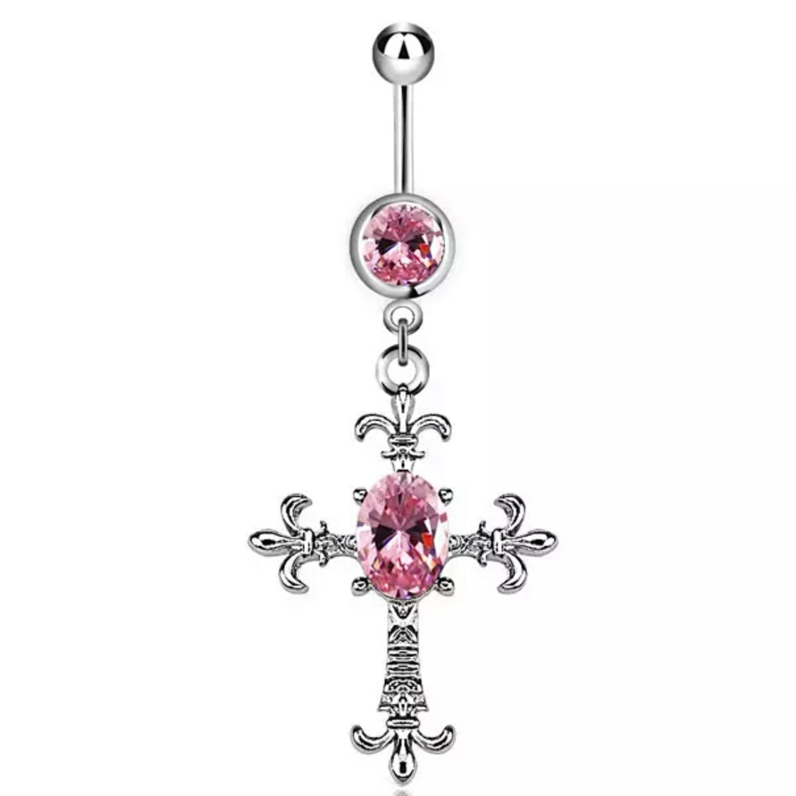 Pink Cross Belly Ring – The Pink Vault